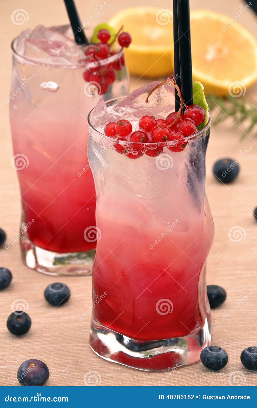 Forest fruit cocktail. stock photo. Image of cube, drinks - 40706152