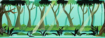 Forest Game Background and Wallpaper Vector Illustration Stock Vector ...