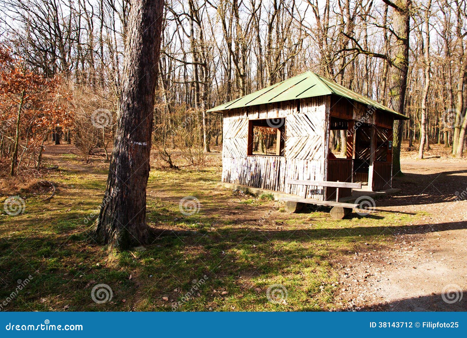 Forest gazebo stock photo. Image of forest, grass, woods - 38143712