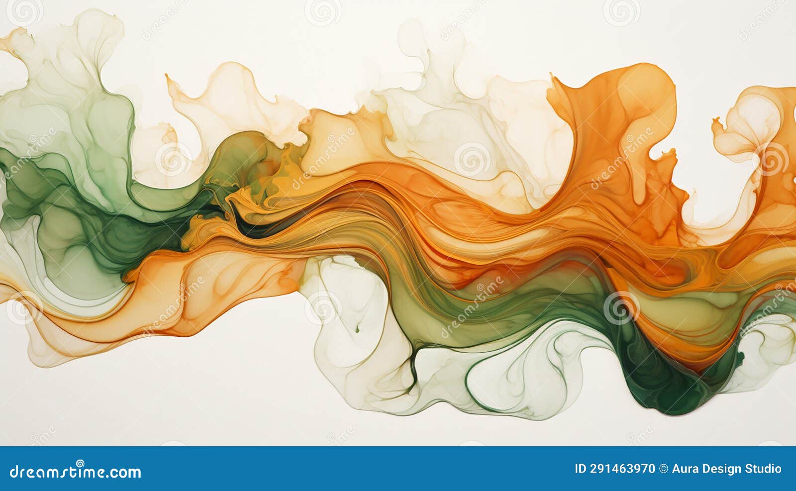 Forest Green and Burnt Orange Flowing Artwork Stock Illustration ... Forest Green and Burnt Orange Flowing Artwork Stock Illustration ...
