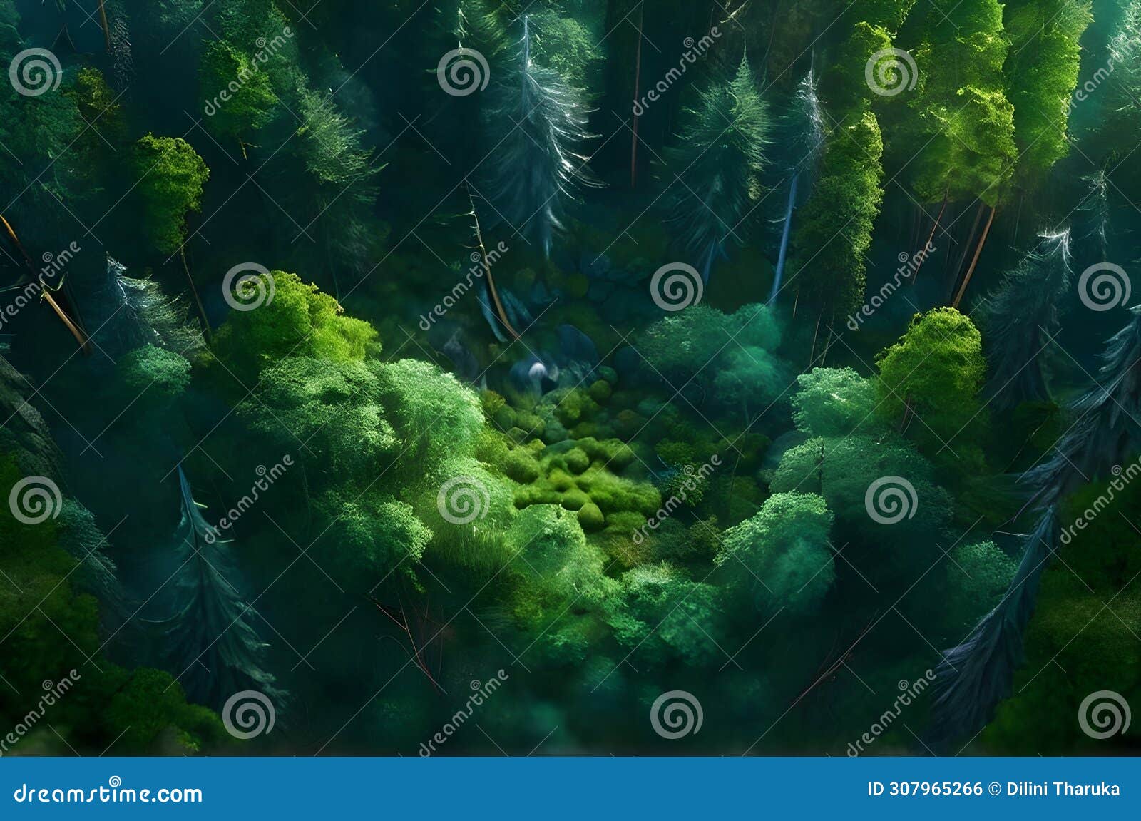 Forest, Green Forest Full of Green Trees, Top View, View from the Sky ...