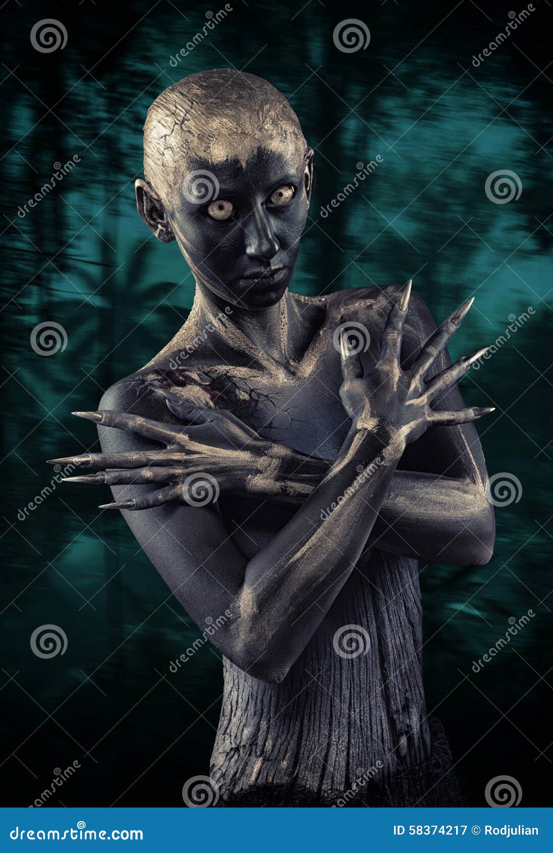 Forest guardian stock image. Image of claws, gesture - 58374217