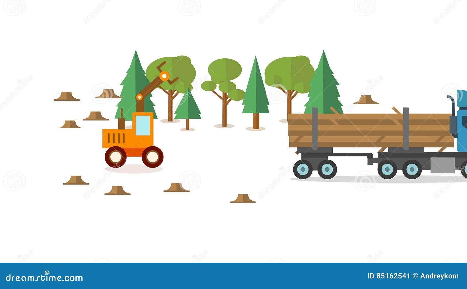 Forest Harvester Icon In Circle Wheeled Feller Buncher Flat Animation Stock Video Video Of