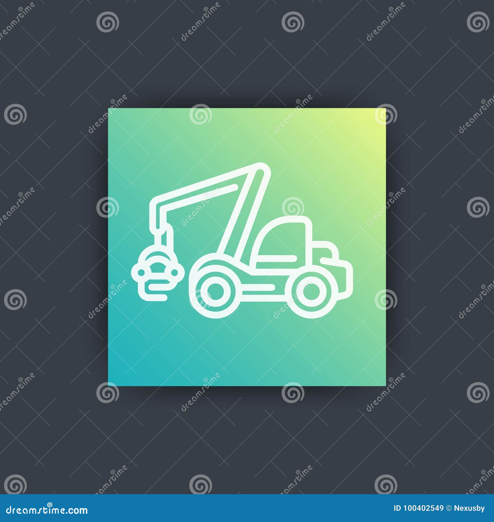 Forest Harvester Icon Timber Harvesting Machine Stock Vector Illustration Of Machine Icon
