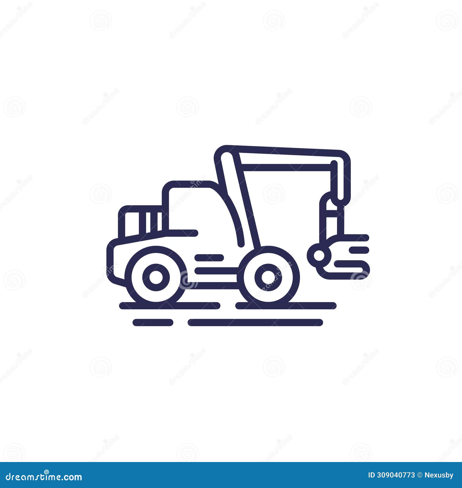 Wheeled Feller Buncher 3D Rendering On White Background Stock Photo ...