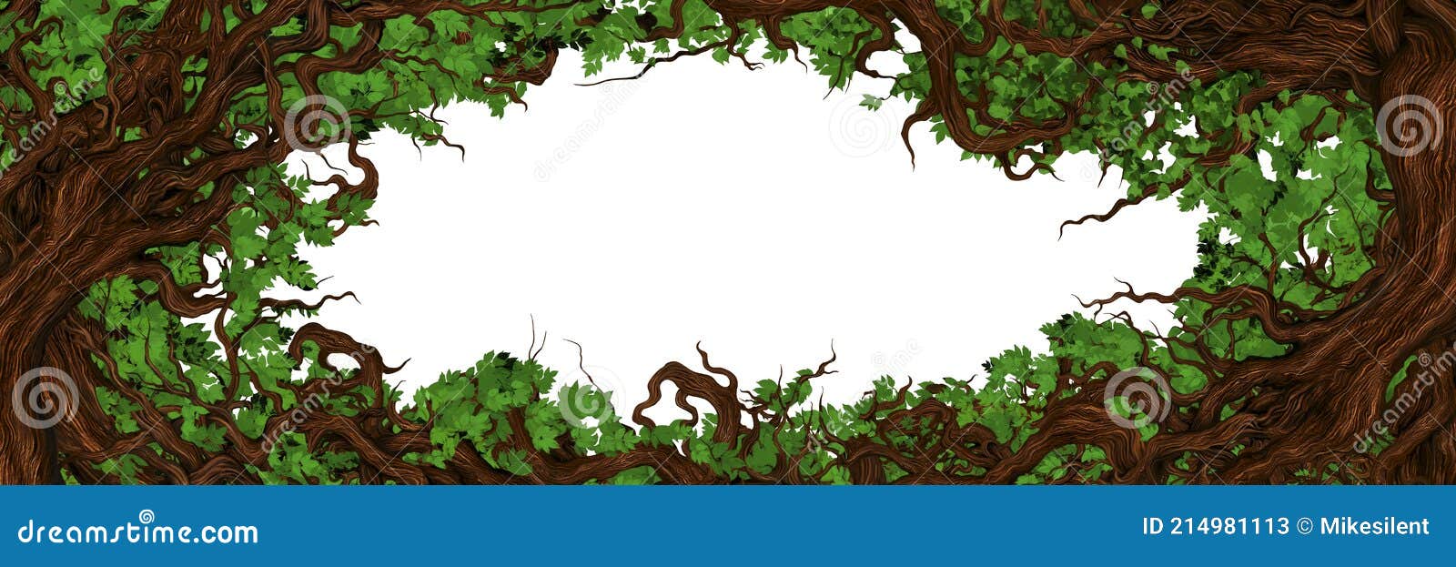 Forest horizontal frame stock illustration. Illustration of shape ...