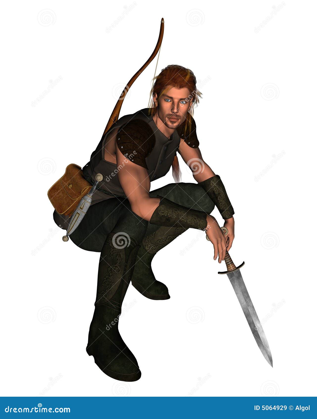 Forest Hunter stock illustration. Illustration of swordsman - 5064929