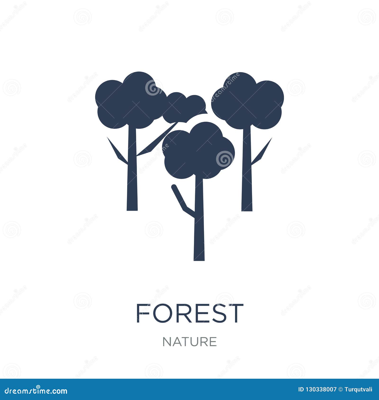 Forest Icon. Trendy Flat Vector Forest Icon on White Background Stock ...