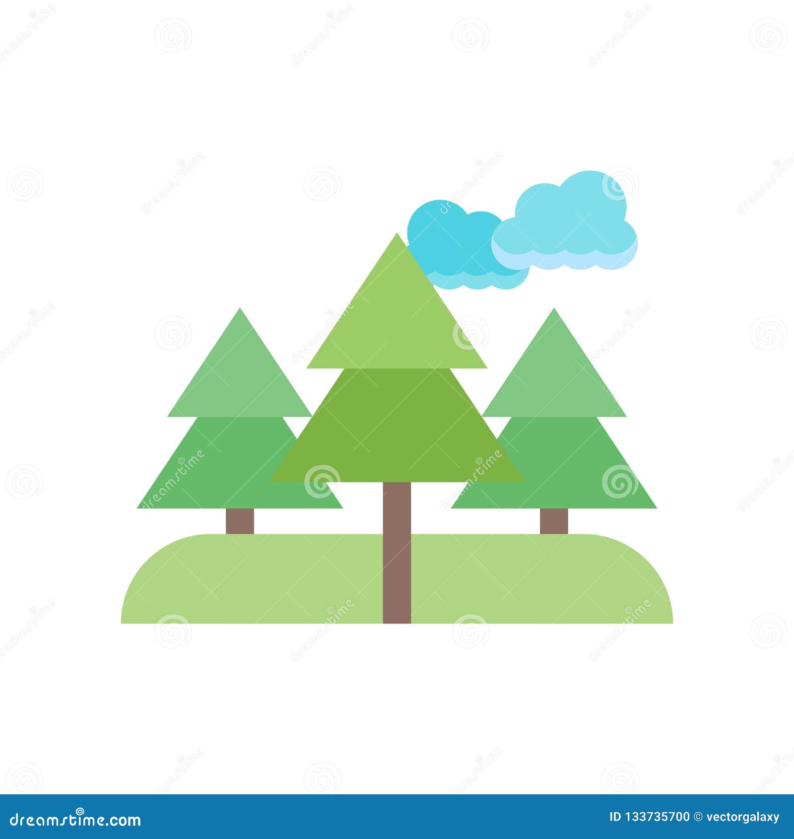Forest Icon Vector Sign and Symbol Isolated on White Background Stock ...
