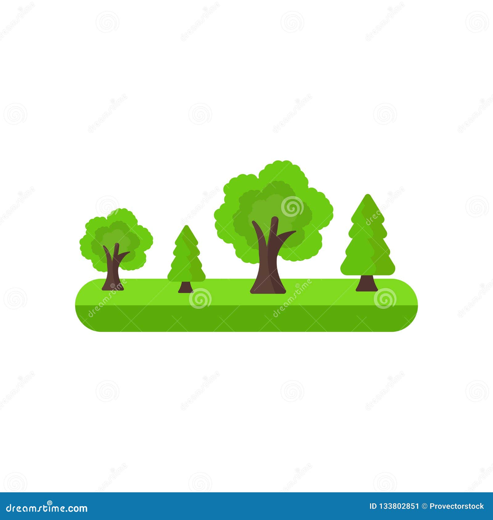 Forest Icon Vector Sign and Symbol Isolated on White Background Stock ...