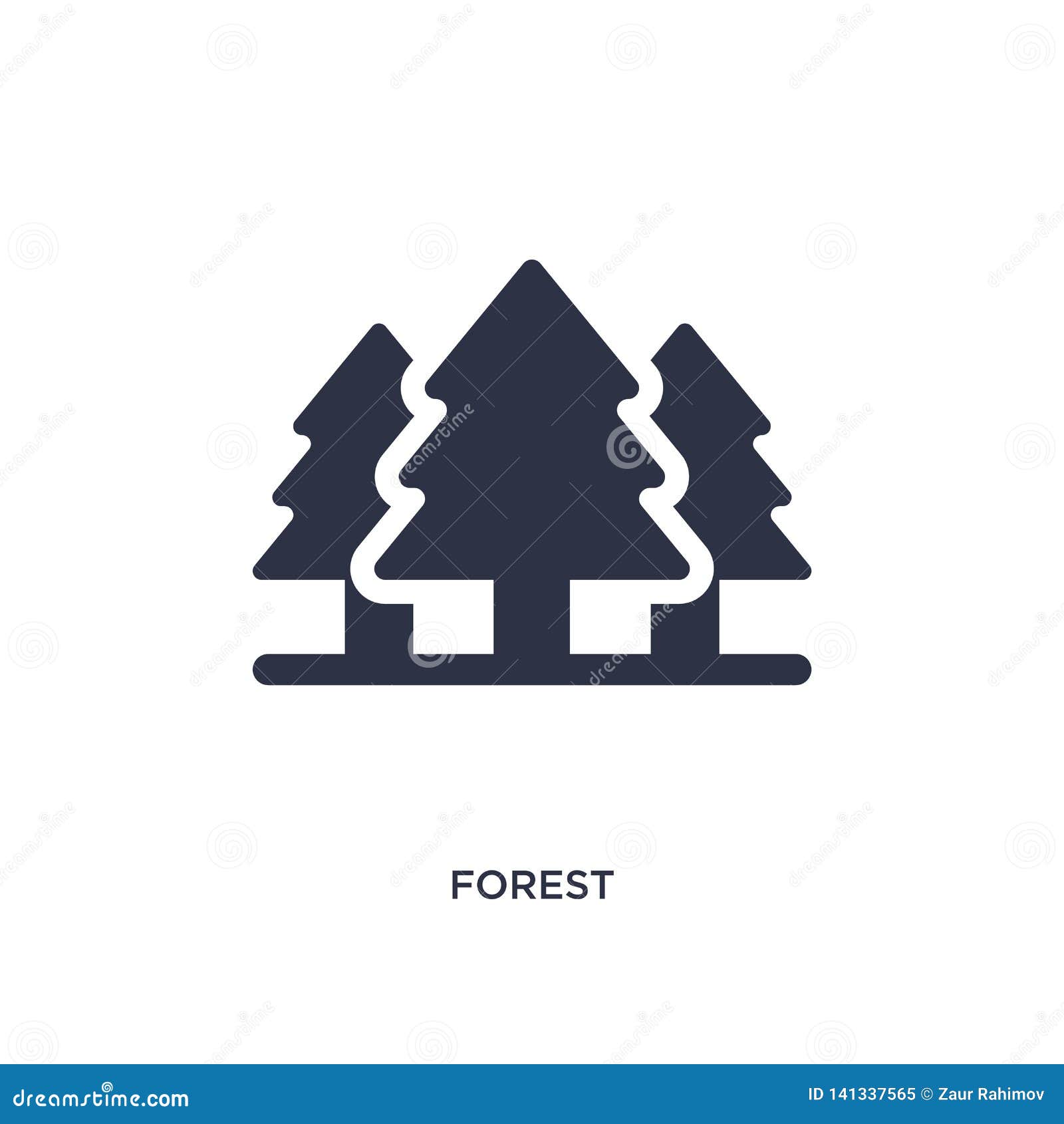 Forest Icon On White Background. Simple Element Illustration From ...
