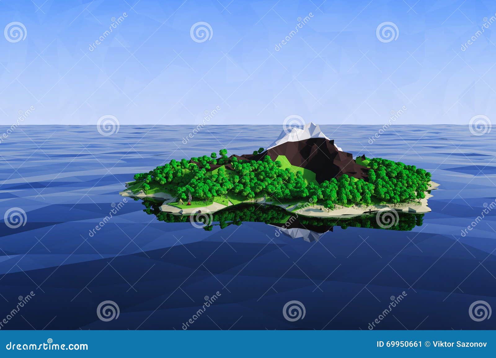 Forest Island illustration stock. Illustration du illustration - 69950661