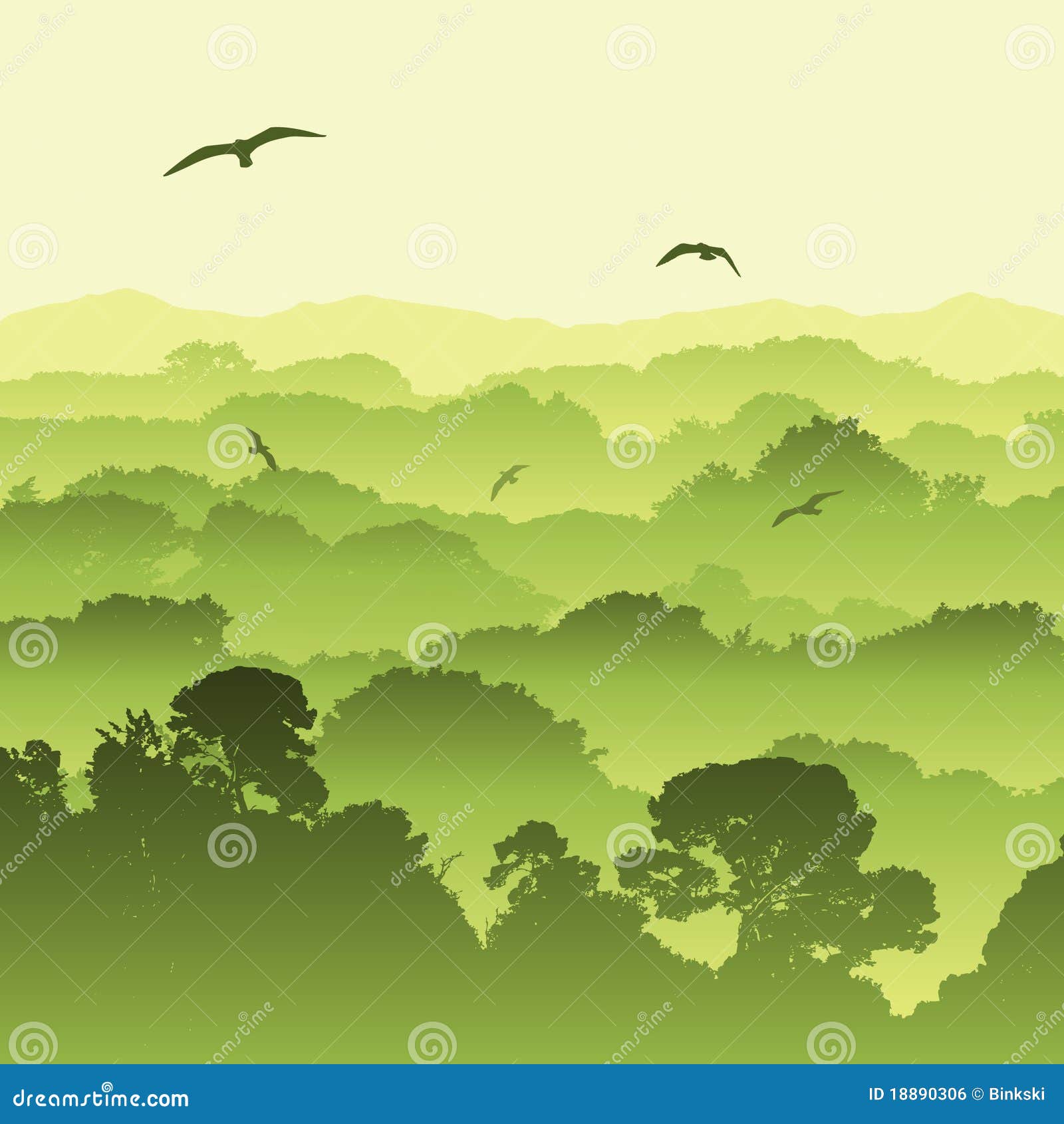 Forest Landscape stock vector. Illustration of countryside - 18890306
