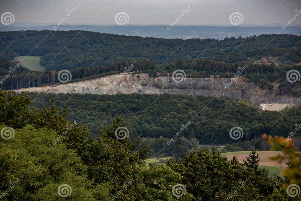 Forest and Landscape Around Frankenstein Castle Stock Photo - Image of ...