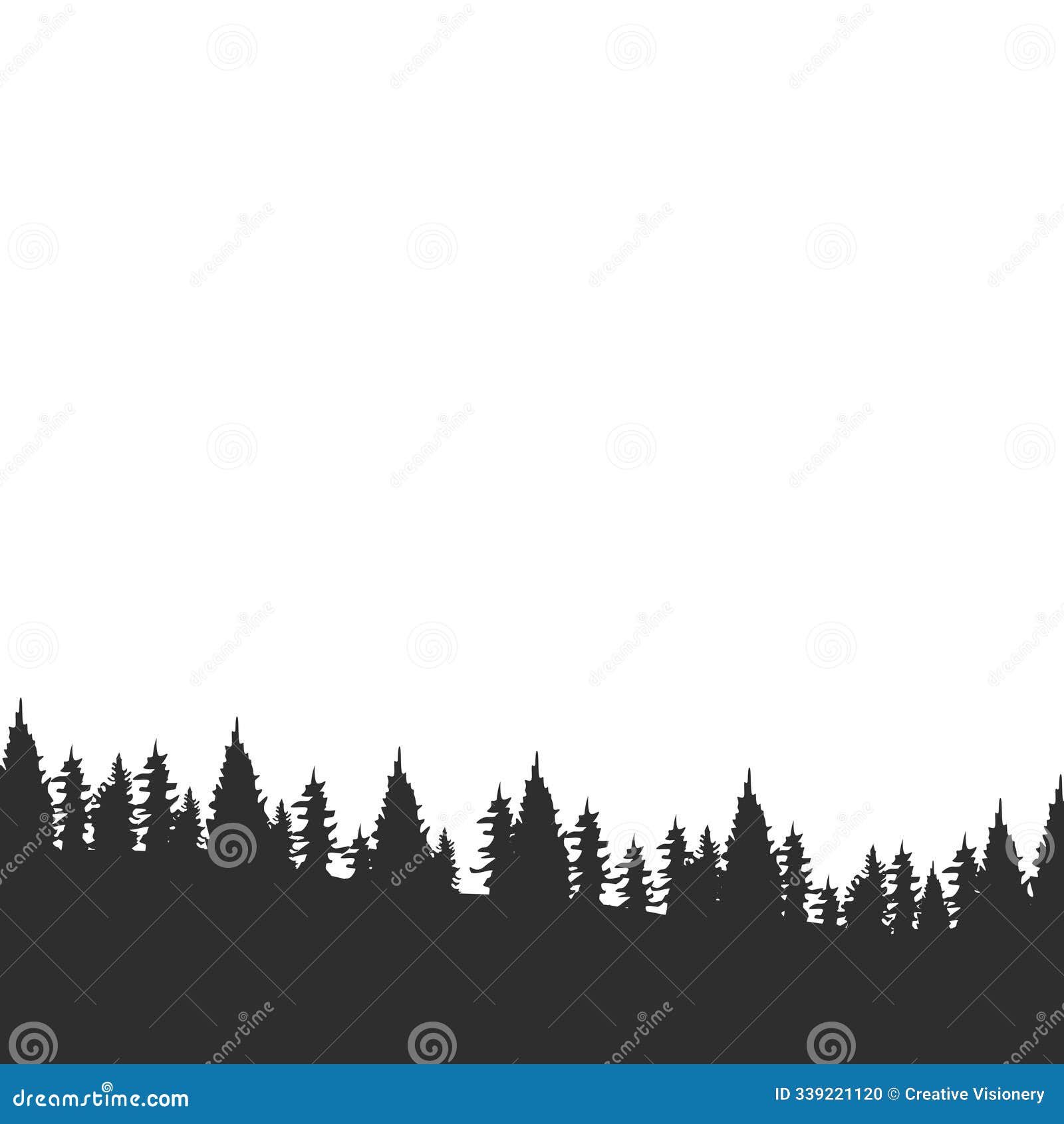 Flat Forest Landscape Silhouette Stock Vector - Illustration of ...