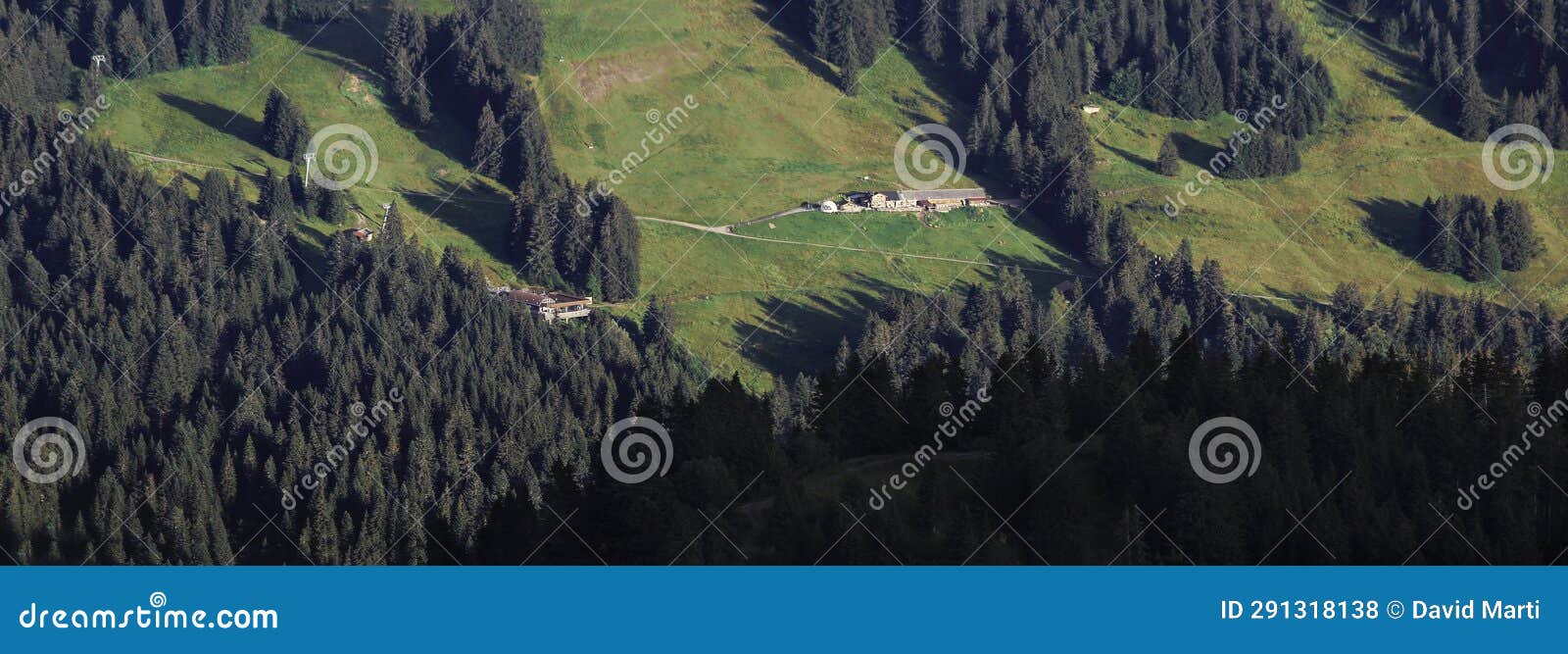 Alpine Pasture at the Foot of a Mountain Stock Photo - Image of meadow ...