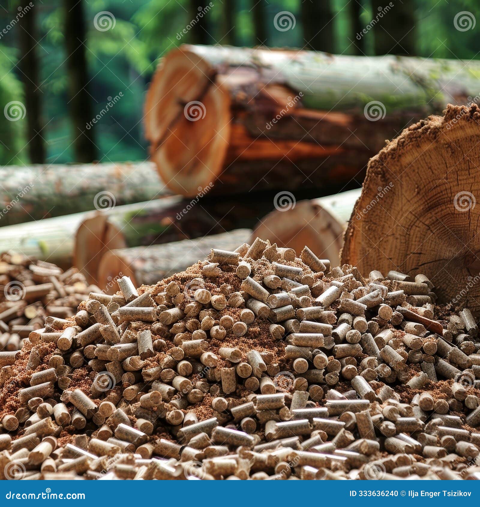 Forest Landscape Transition Logs and Sawdust Transform into a Pile of ...