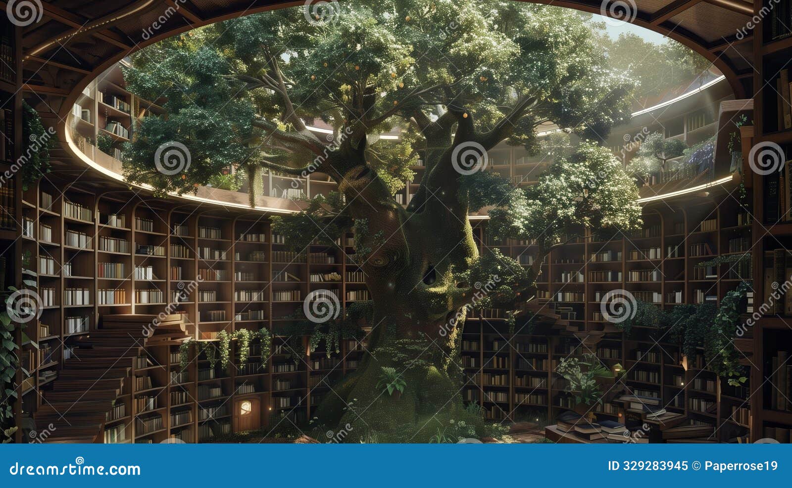 Forest Library stock image. Image of child, magic, page - 329283945