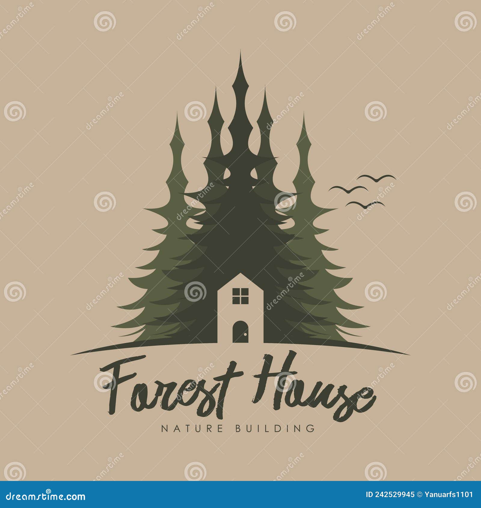 Forest Logo Design Template Vector Stock Vector - Illustration of ...