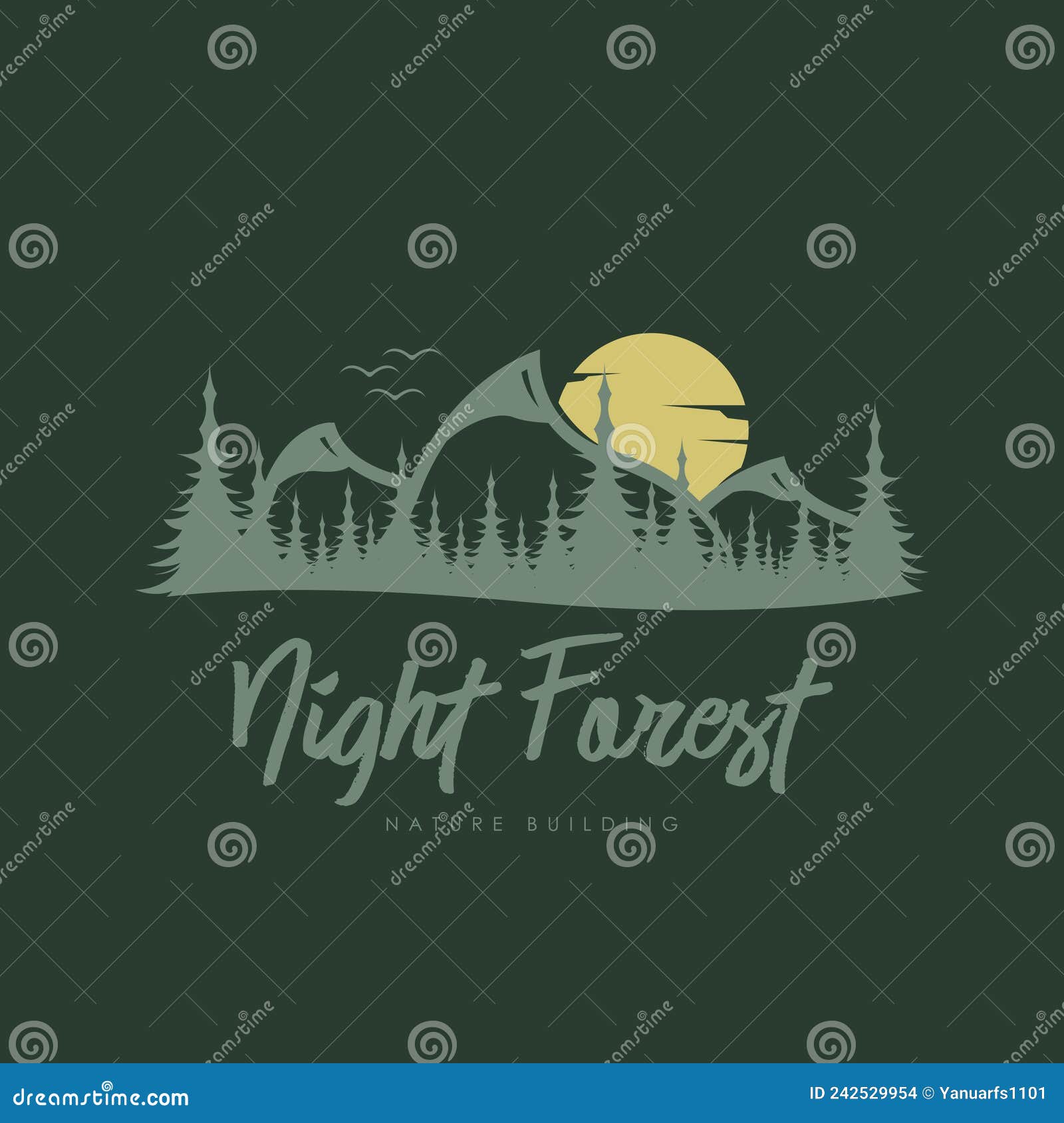 Forest Logo Design Template Vector Stock Vector - Illustration of ...