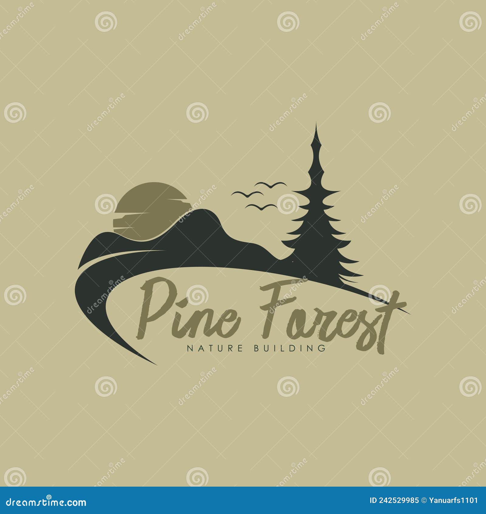 Forest Logo Design Template Vector Stock Vector - Illustration of ...