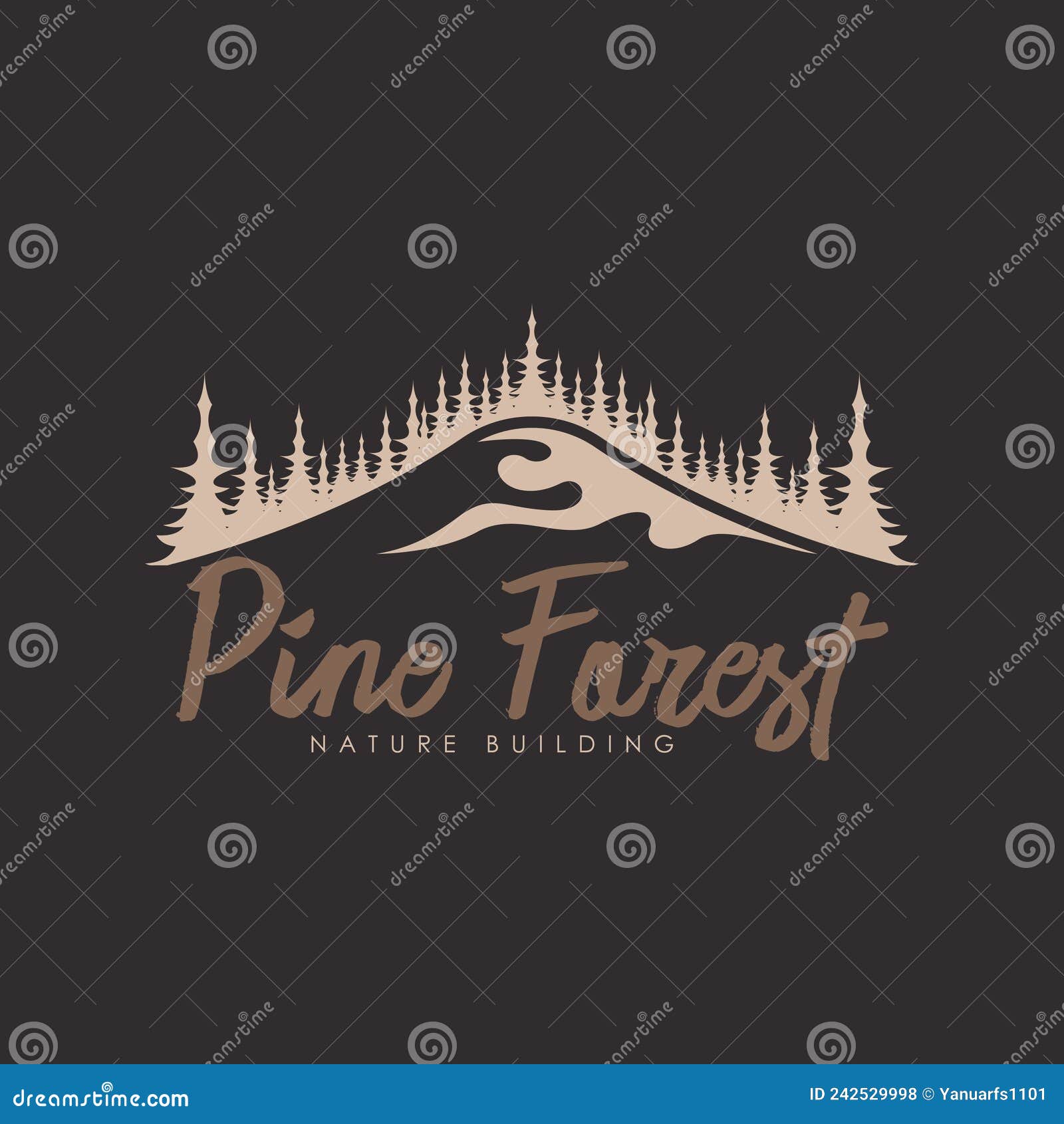 Forest Logo Design Template Vector Stock Vector - Illustration of label ...