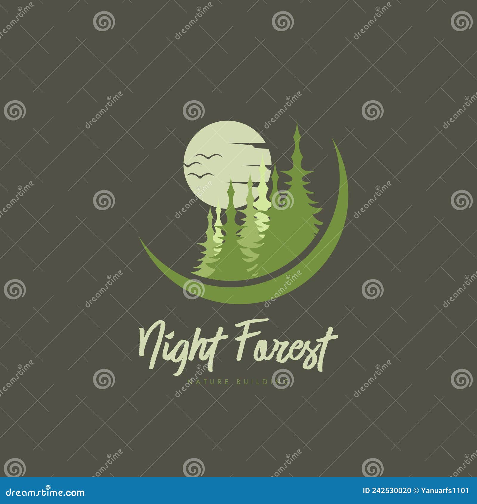 Forest Logo Design Template Vector Stock Vector - Illustration of ...