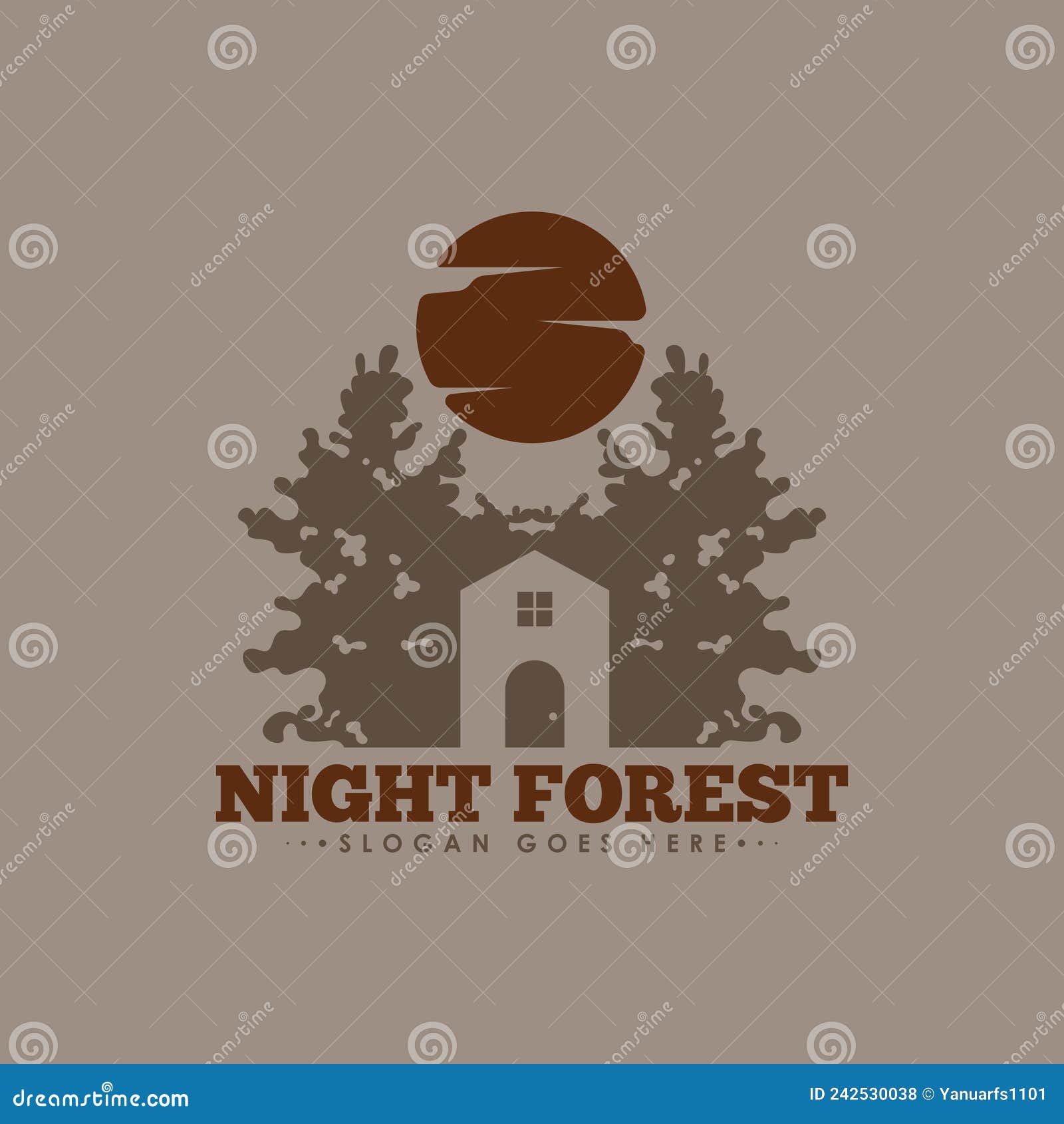 Forest Logo Design Template Vector Stock Vector - Illustration of ...
