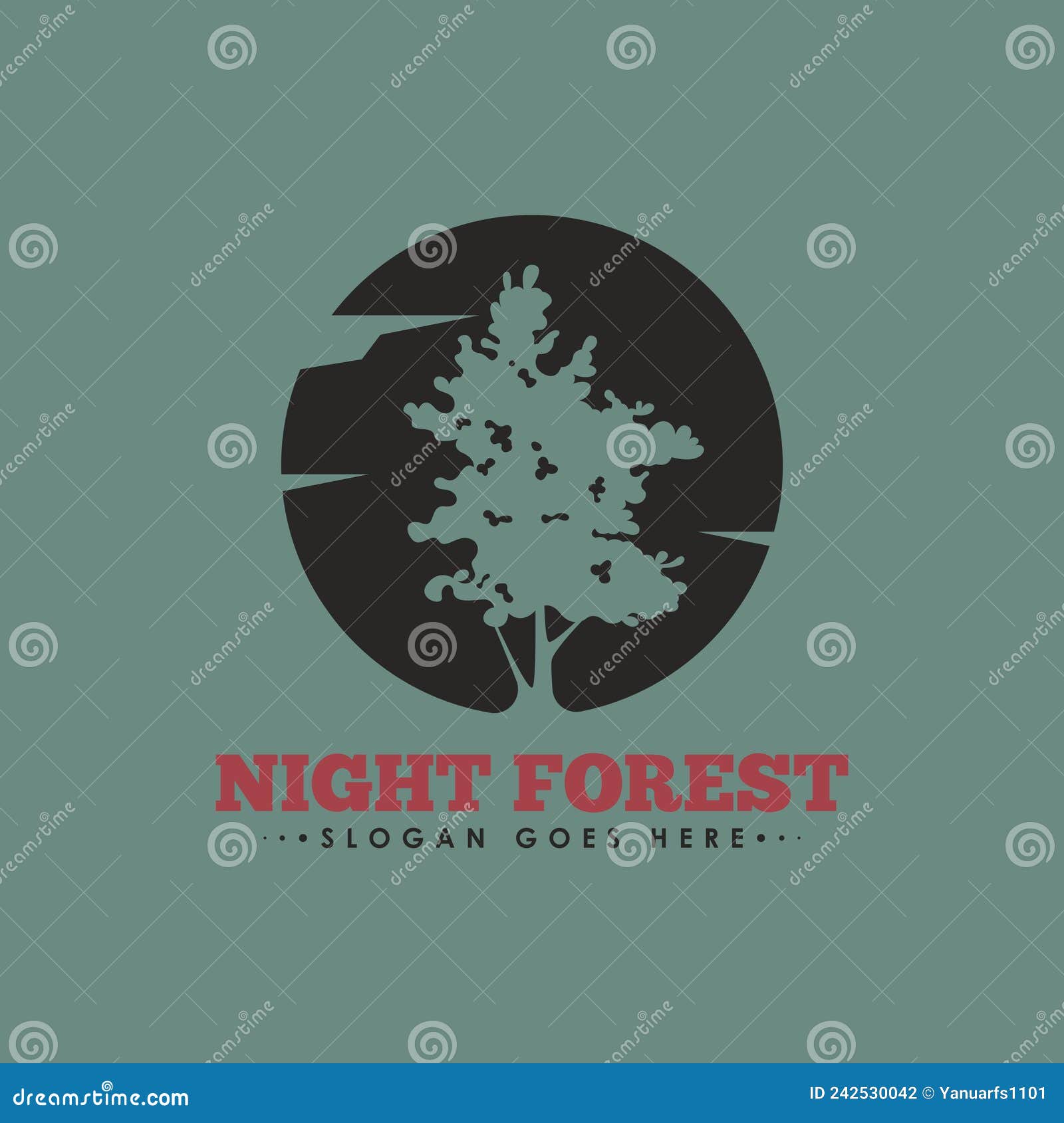 Forest Logo Design Template Vector Stock Vector - Illustration of plant ...