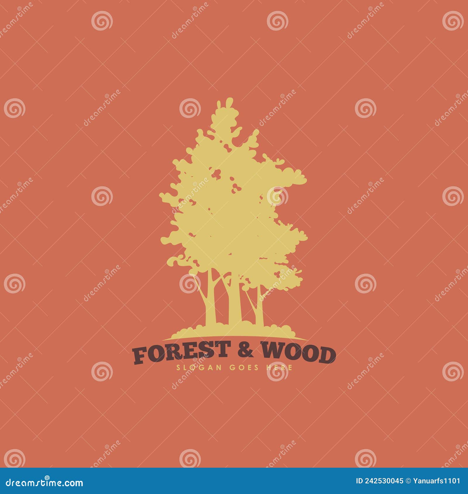 Forest Logo Design Template Vector Stock Vector - Illustration of green ...