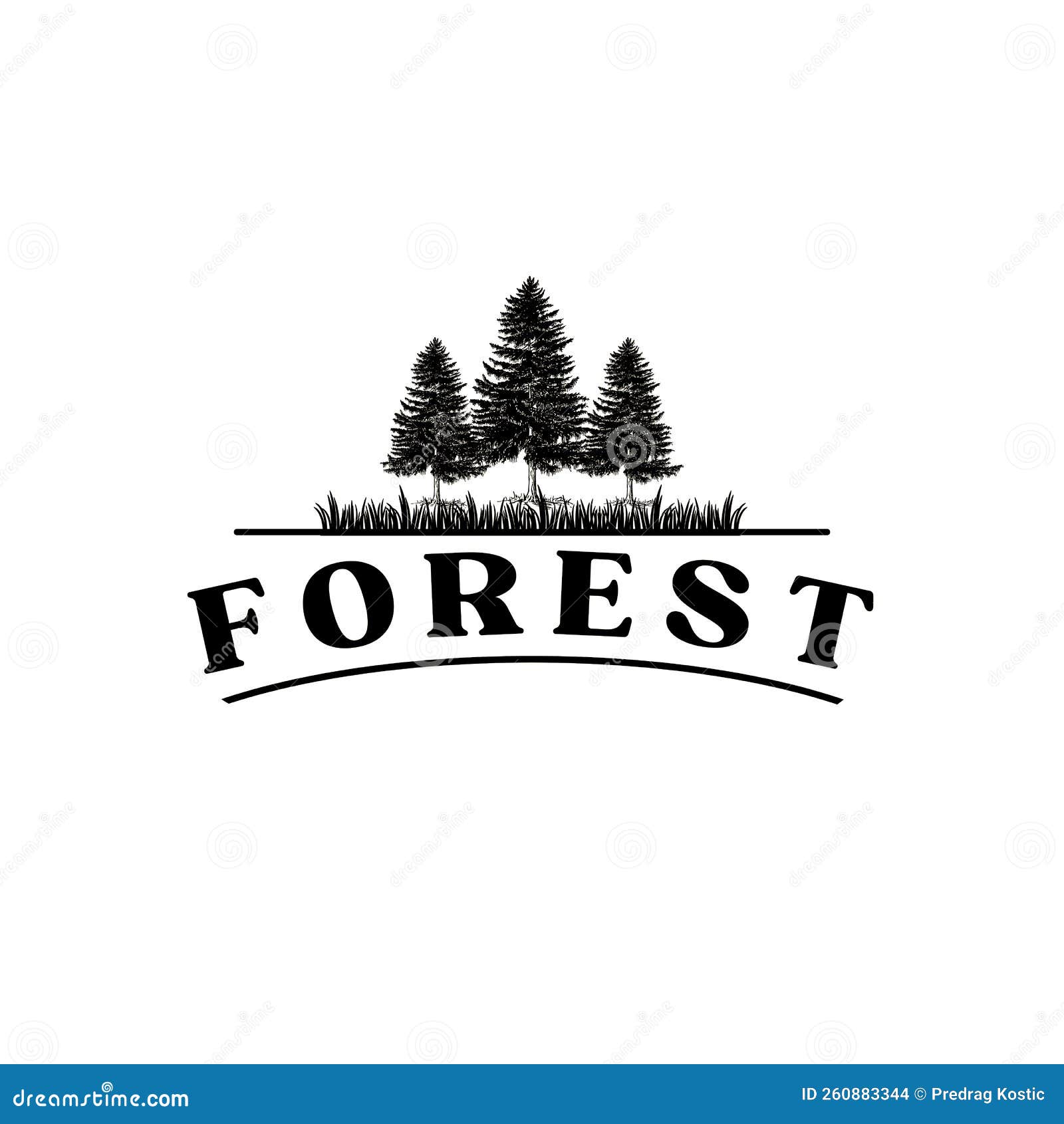 Forest logo stock illustration. Illustration of document - 260883344
