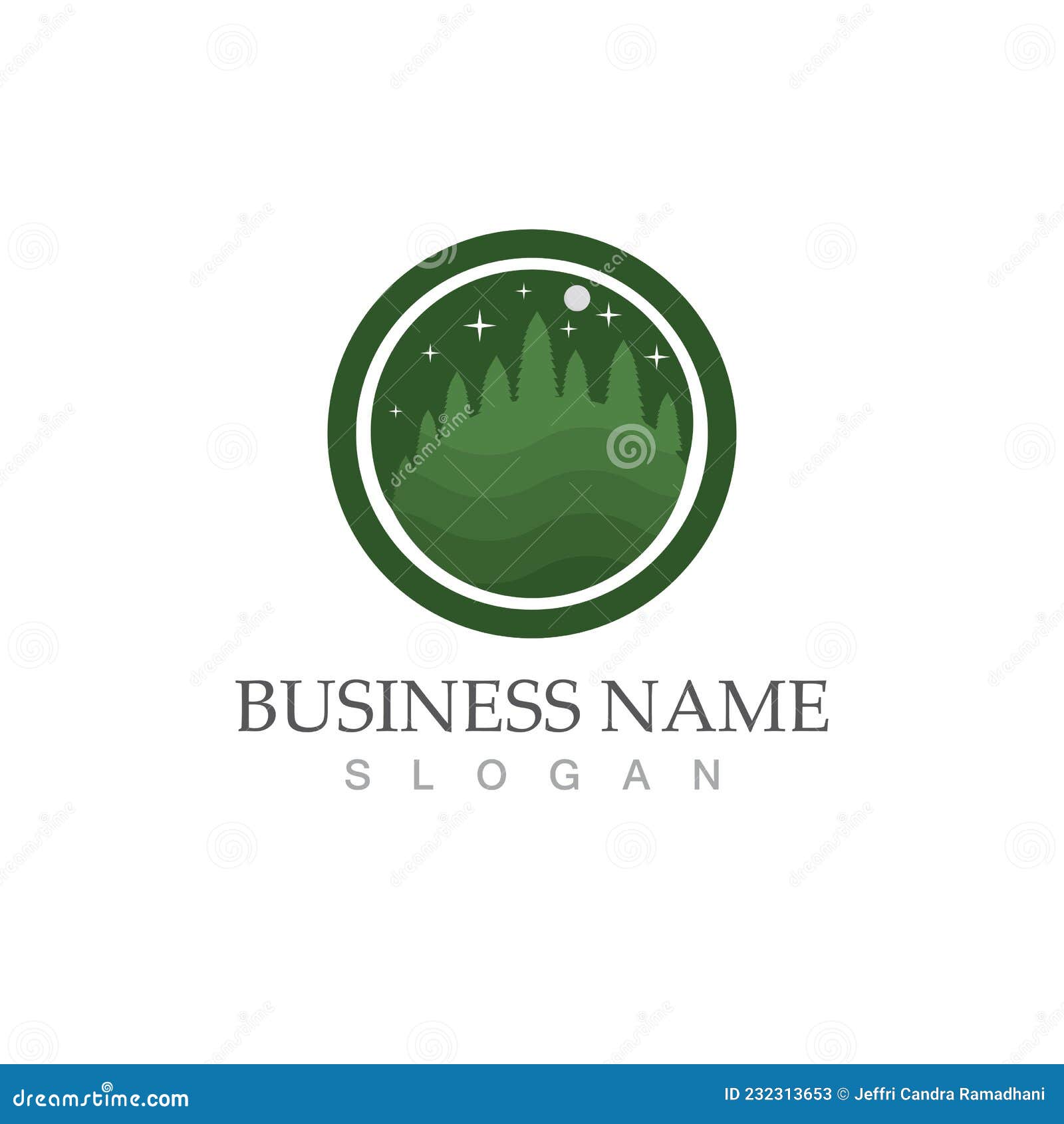 Forest Logo Vector Illustration Stock Vector - Illustration of geometry ...