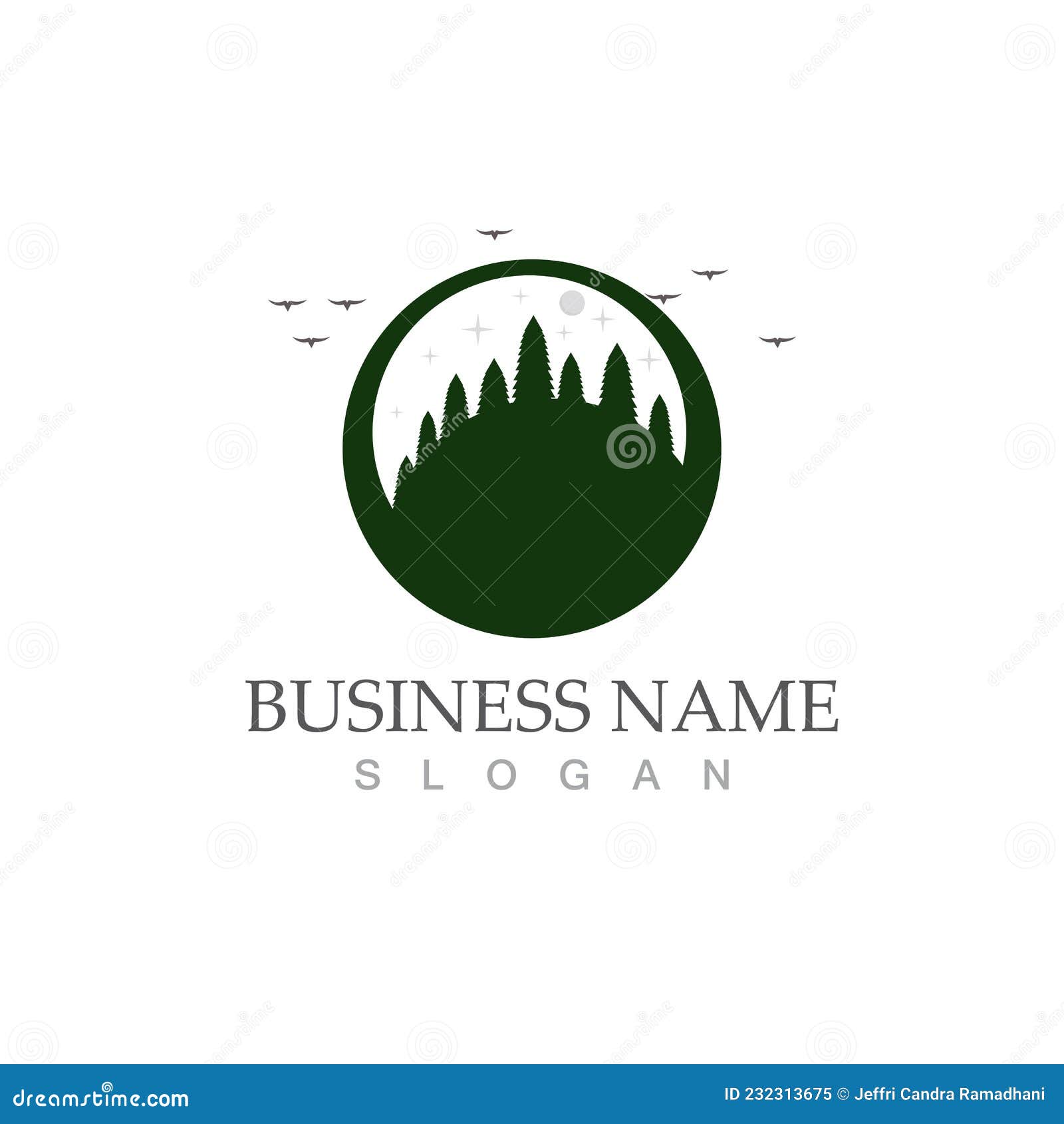 Forest Logo Vector Illustration Stock Vector - Illustration of forest ...