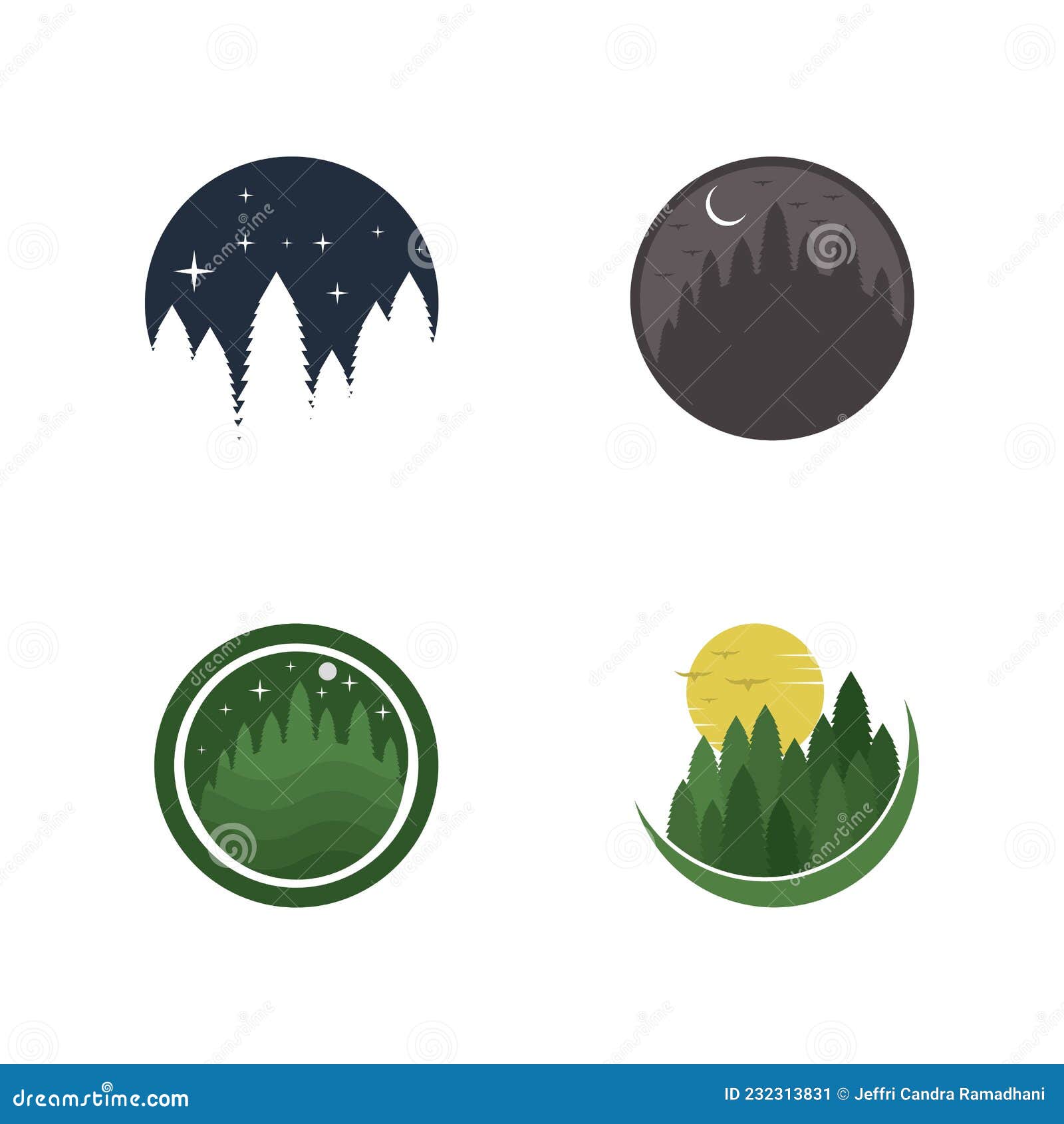 Forest Logo Vector Illustration Stock Vector - Illustration of icon ...
