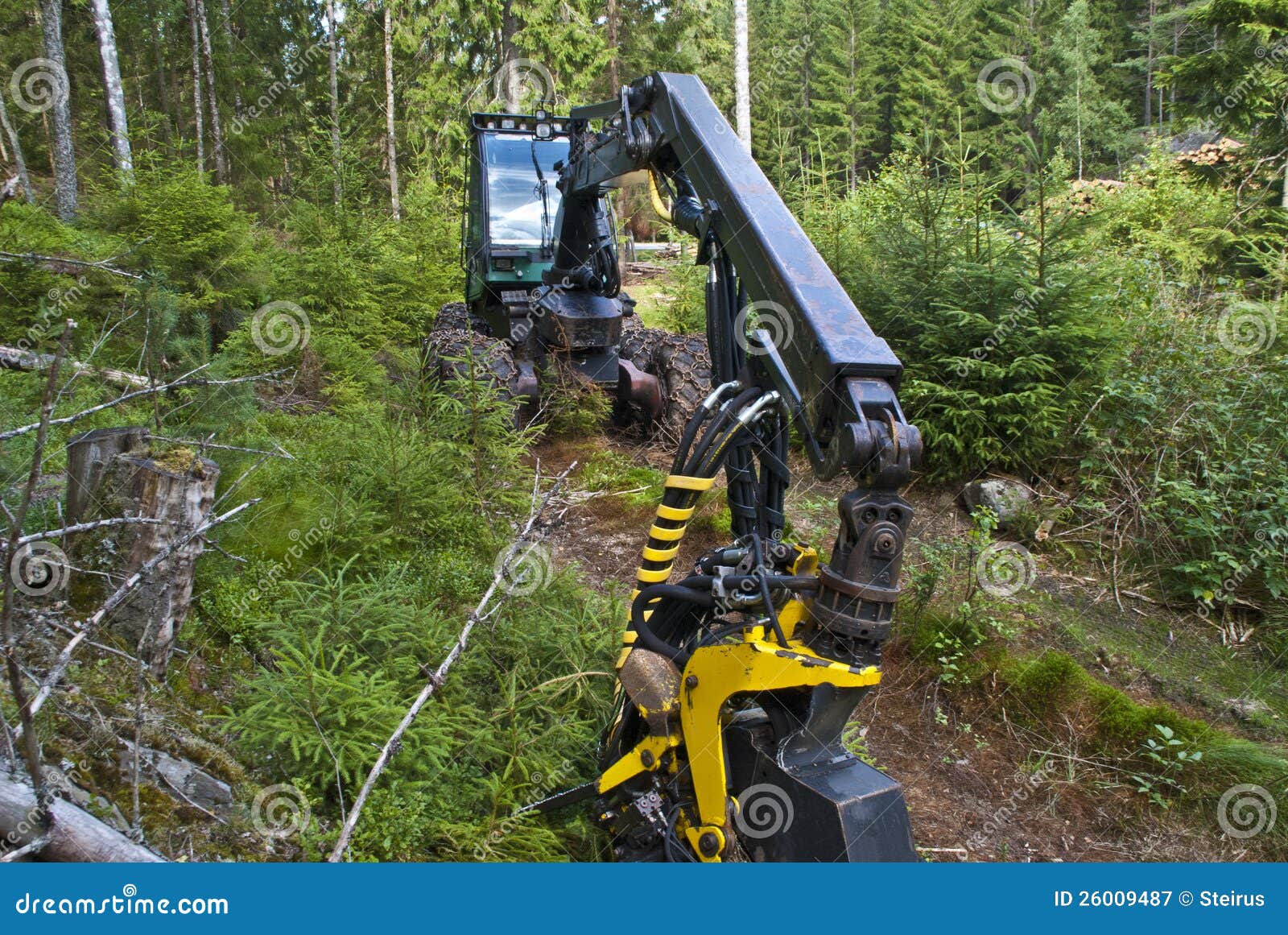Forest machines stock image. Image of bulldozer, hydraulic - 26009487