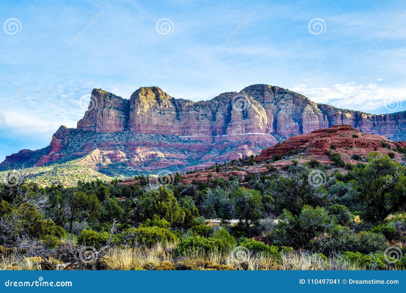 Forest and Mountains in Sedona, Arizona Stock Image - Image of ...