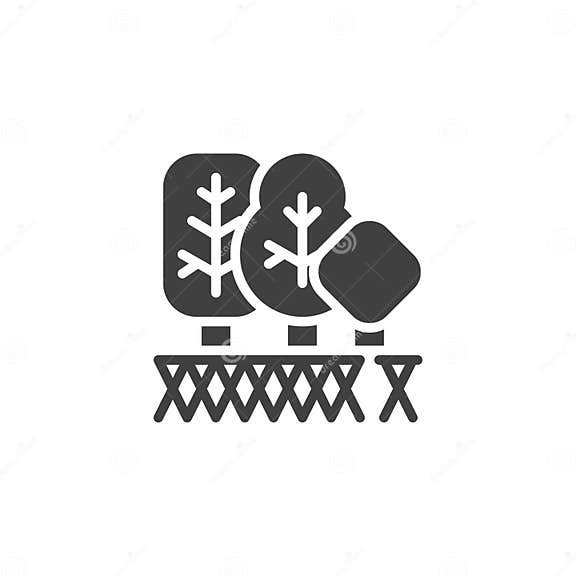 Forest Nature Reserve Vector Icon Stock Vector - Illustration of sign ...