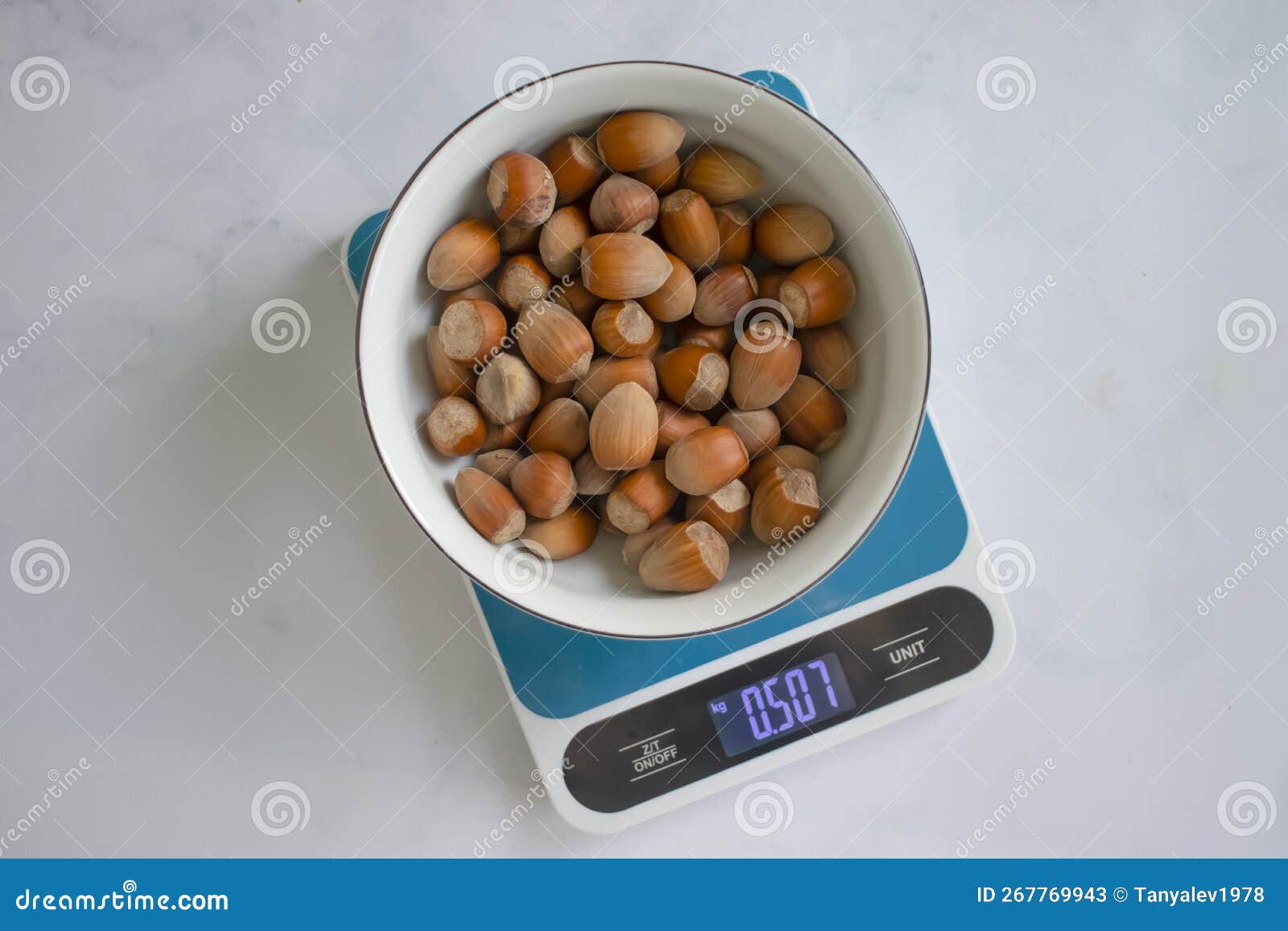 Forest Nuts, Kitchen Scales Background Stock Image - Image of kilogram ...