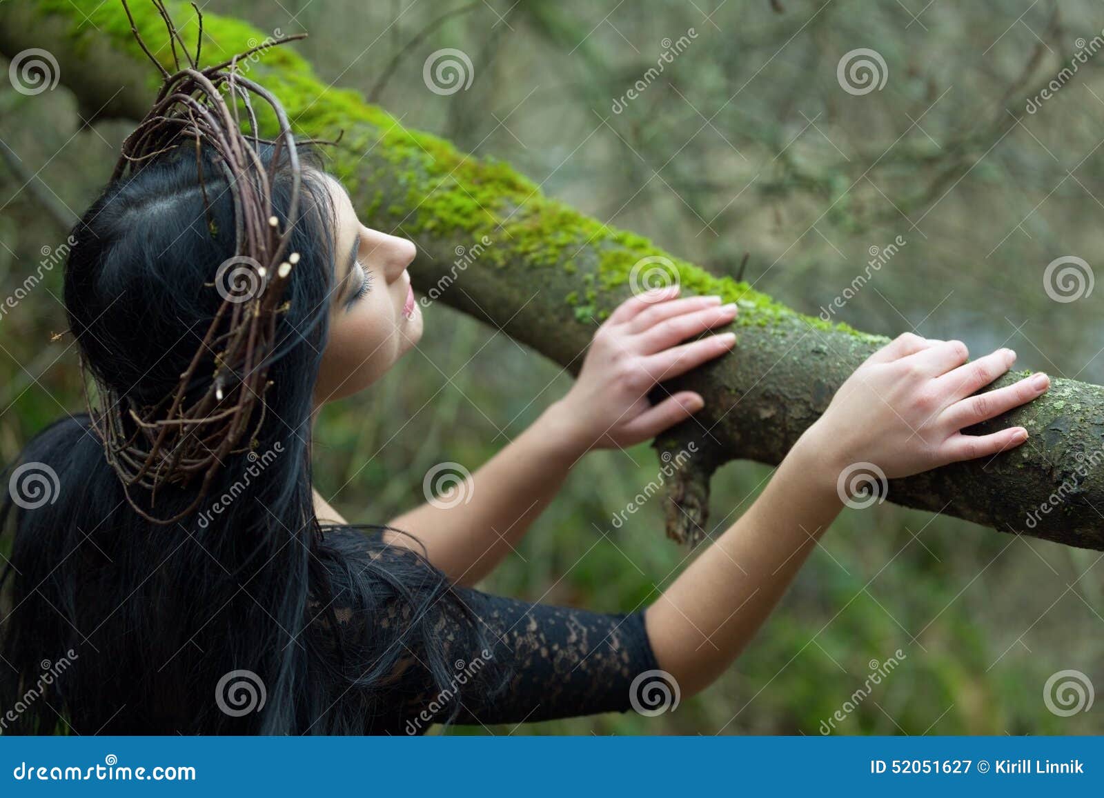 Forest nymph stock image. Image of magic, attractive - 52051627
