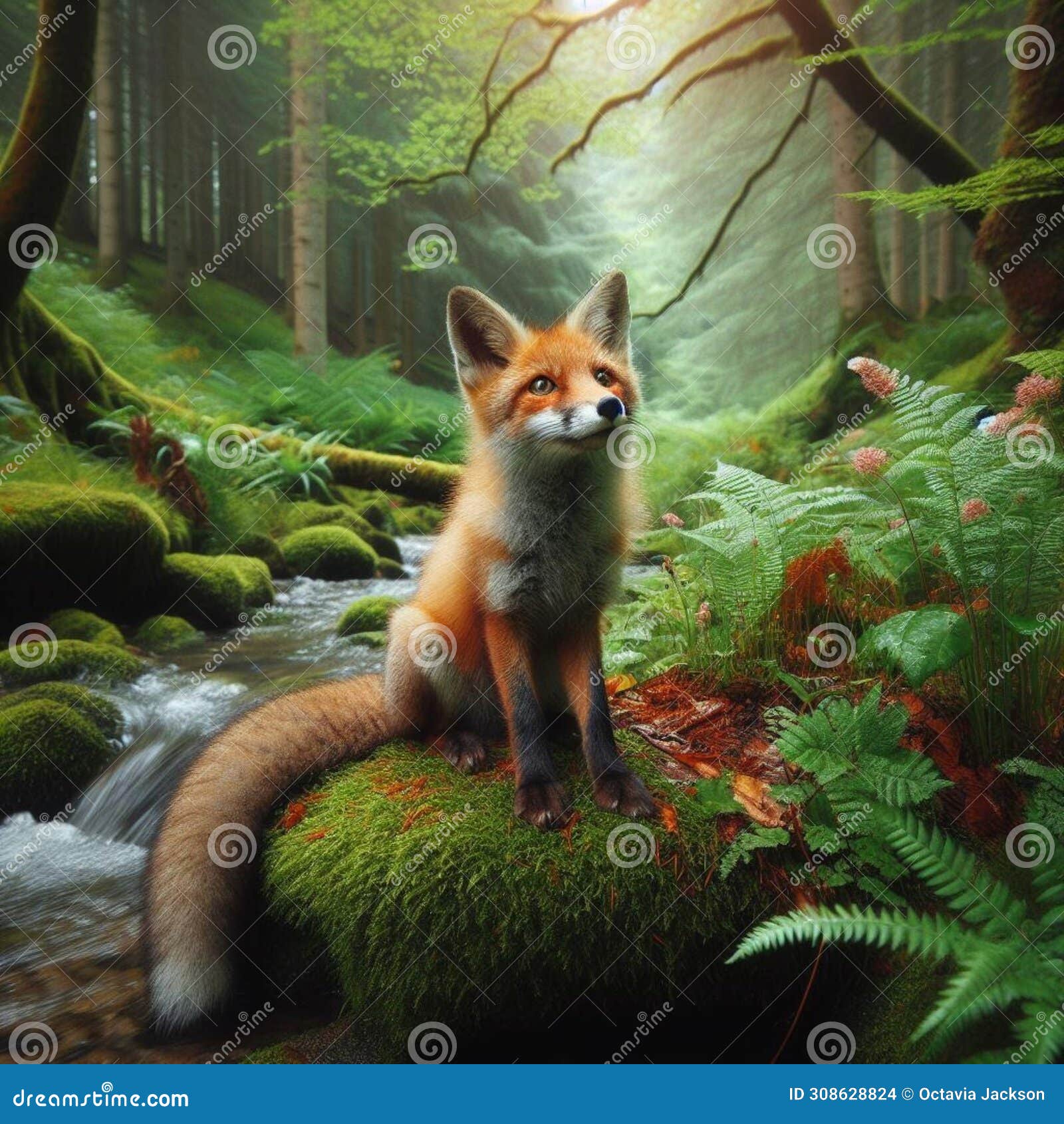 Forest Phantom - Fox S Silent Stalk through the Enchanted Woods Stock ...