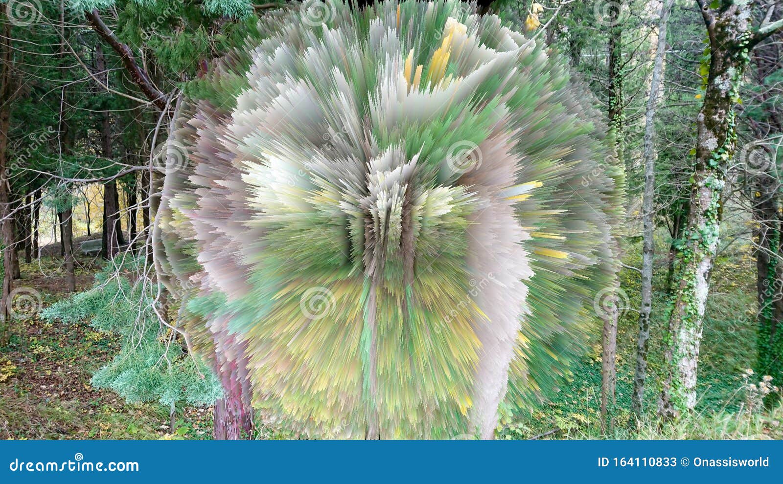 Forest Pine Trees Abstract Art Stock Image - Image of abstract, pine ...