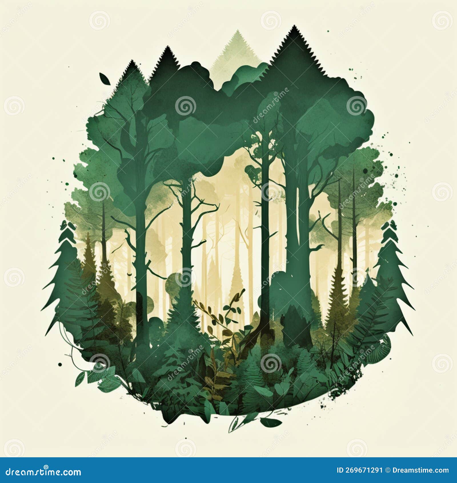 Forest protection stock illustration. Illustration of nature - 269671291