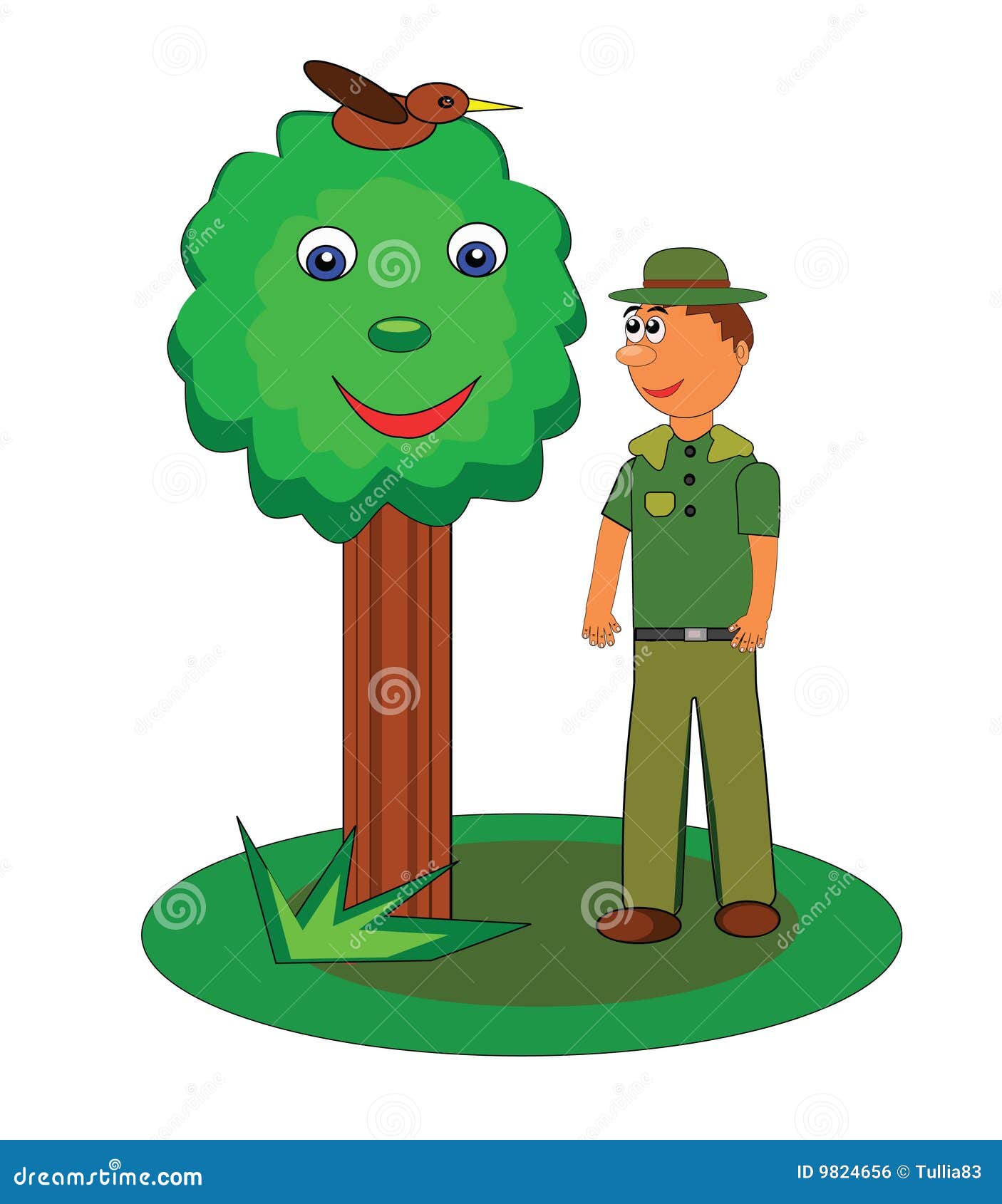 Forest Ranger stock vector. Illustration of characters - 9824656