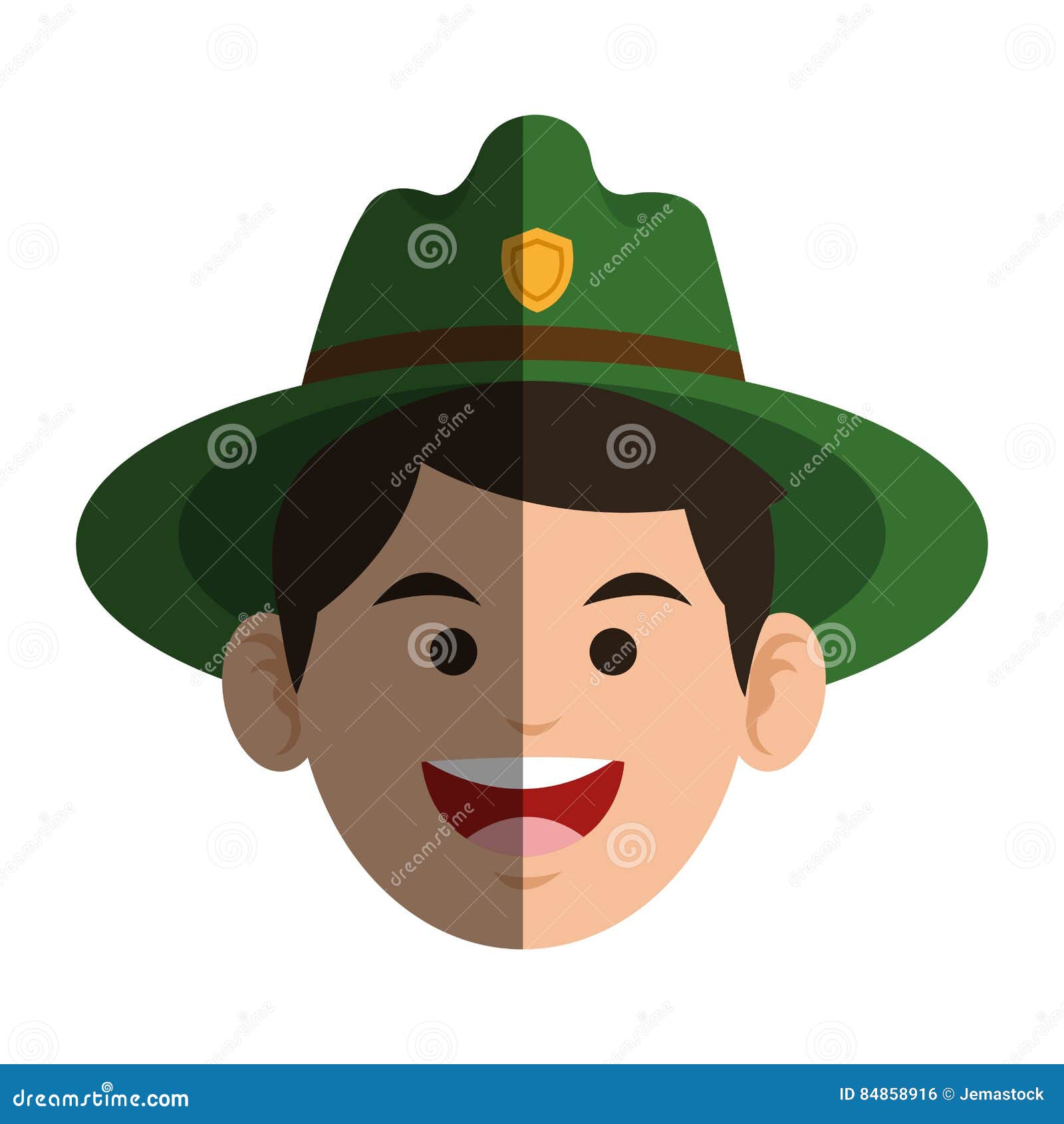 Forest ranger icon stock vector. Illustration of recreation - 84858916