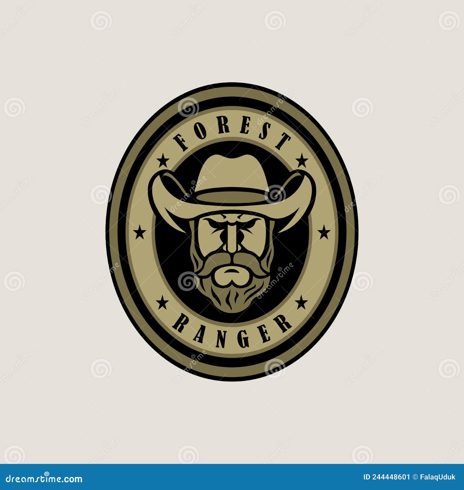 Forest ranger logo design stock vector. Illustration of journey - 244448601