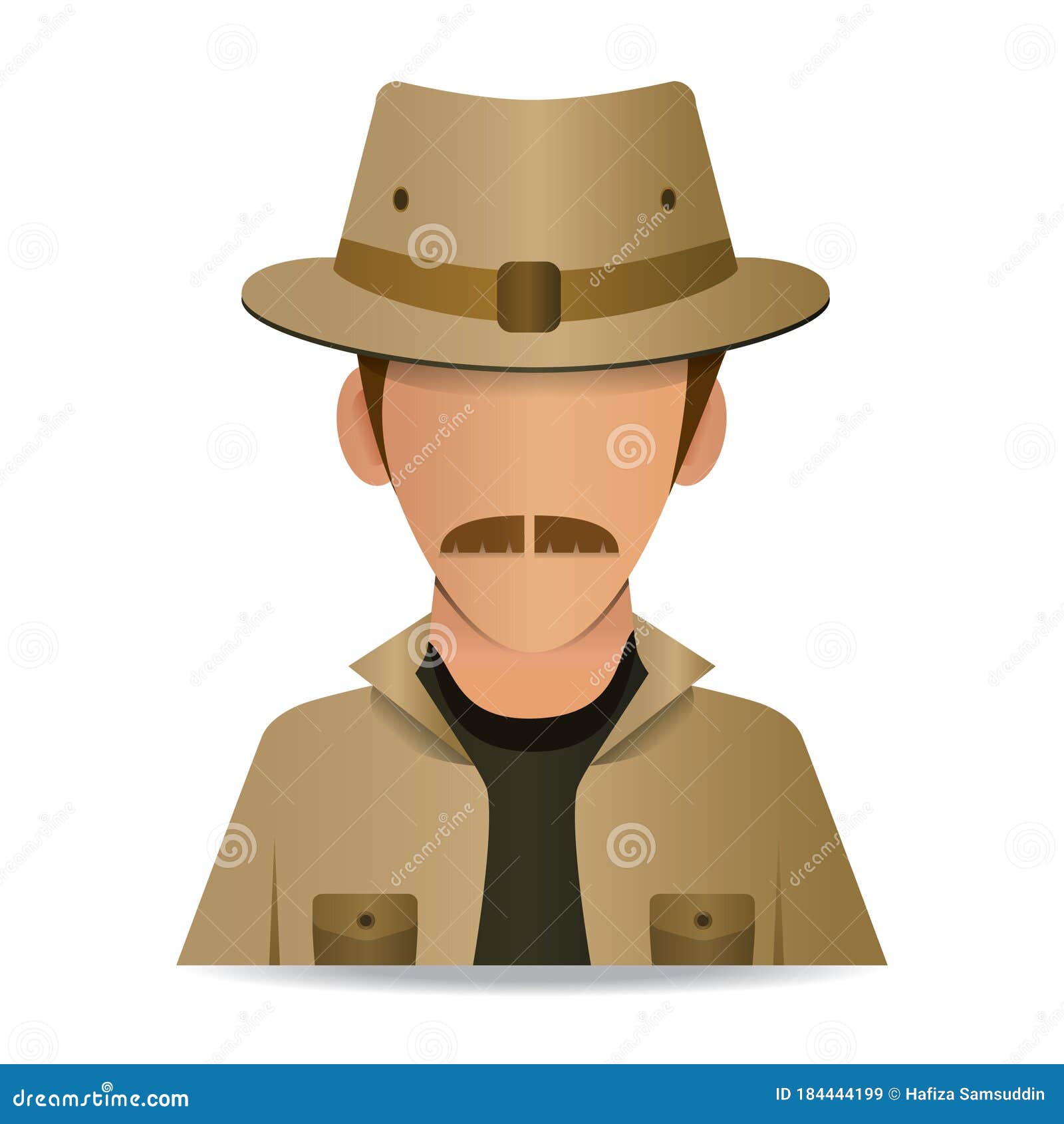 Forest Ranger. Vector Illustration Decorative Background Design Stock ...