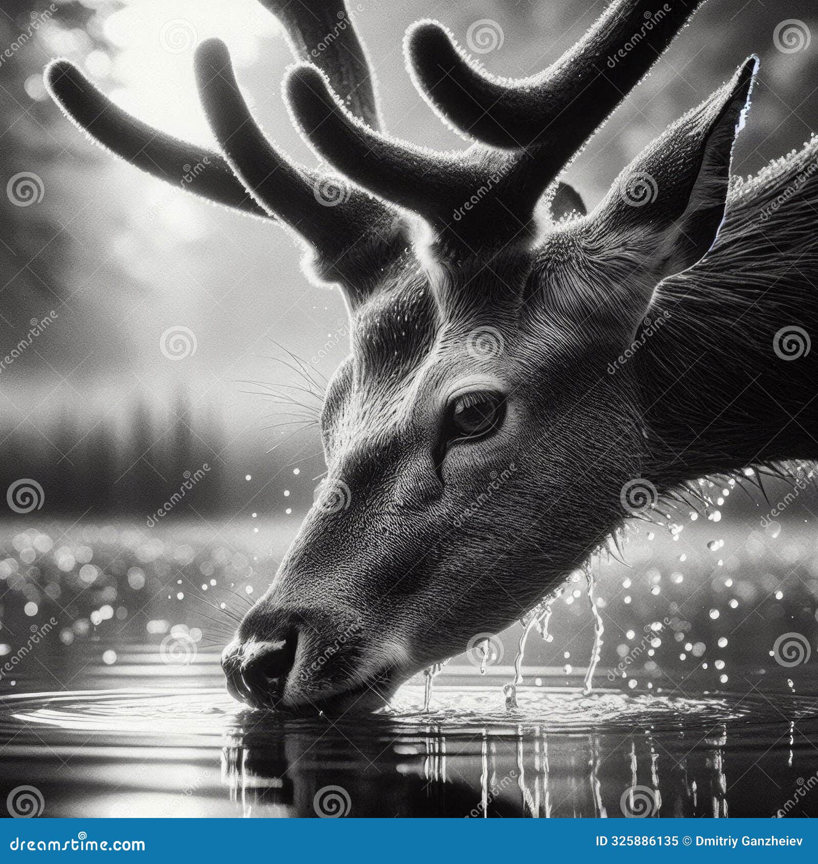 Forest Reflections stock illustration. Illustration of wildlife - 325886135