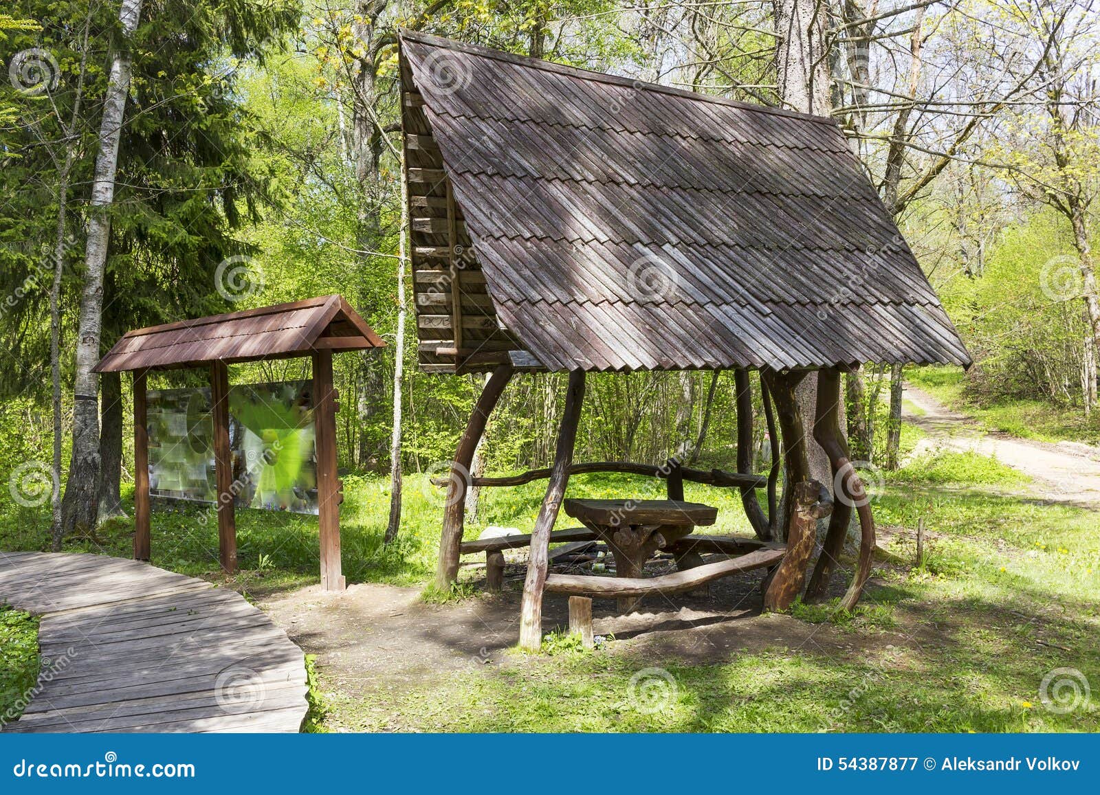 Forest rest zone stock image. Image of season, grass - 54387877