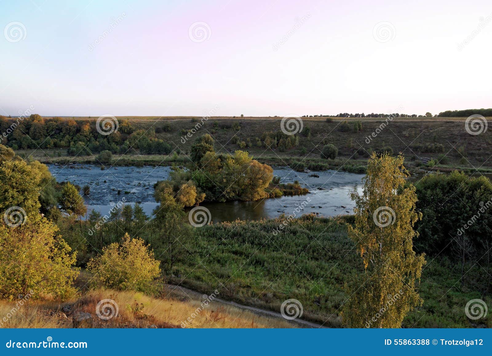 Forest River Rapids at Sunset. Stock Photo - Image of liquid, park ...