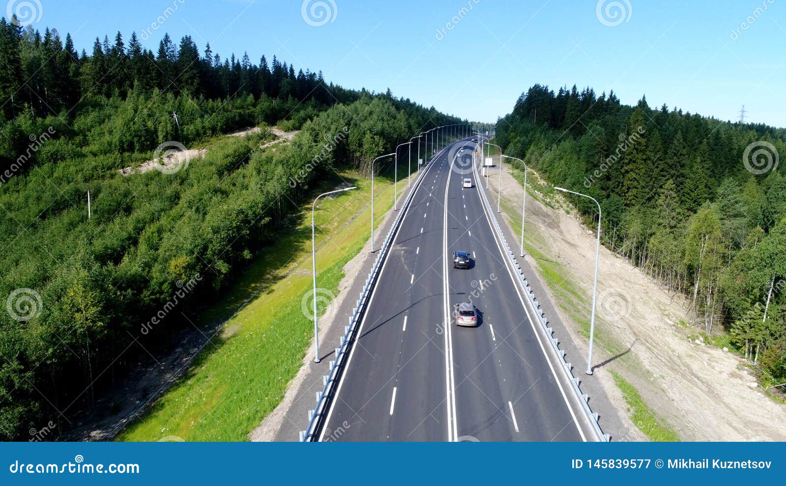 Forest Road on a Summer Day at North in Summer Stock Image - Image of ...